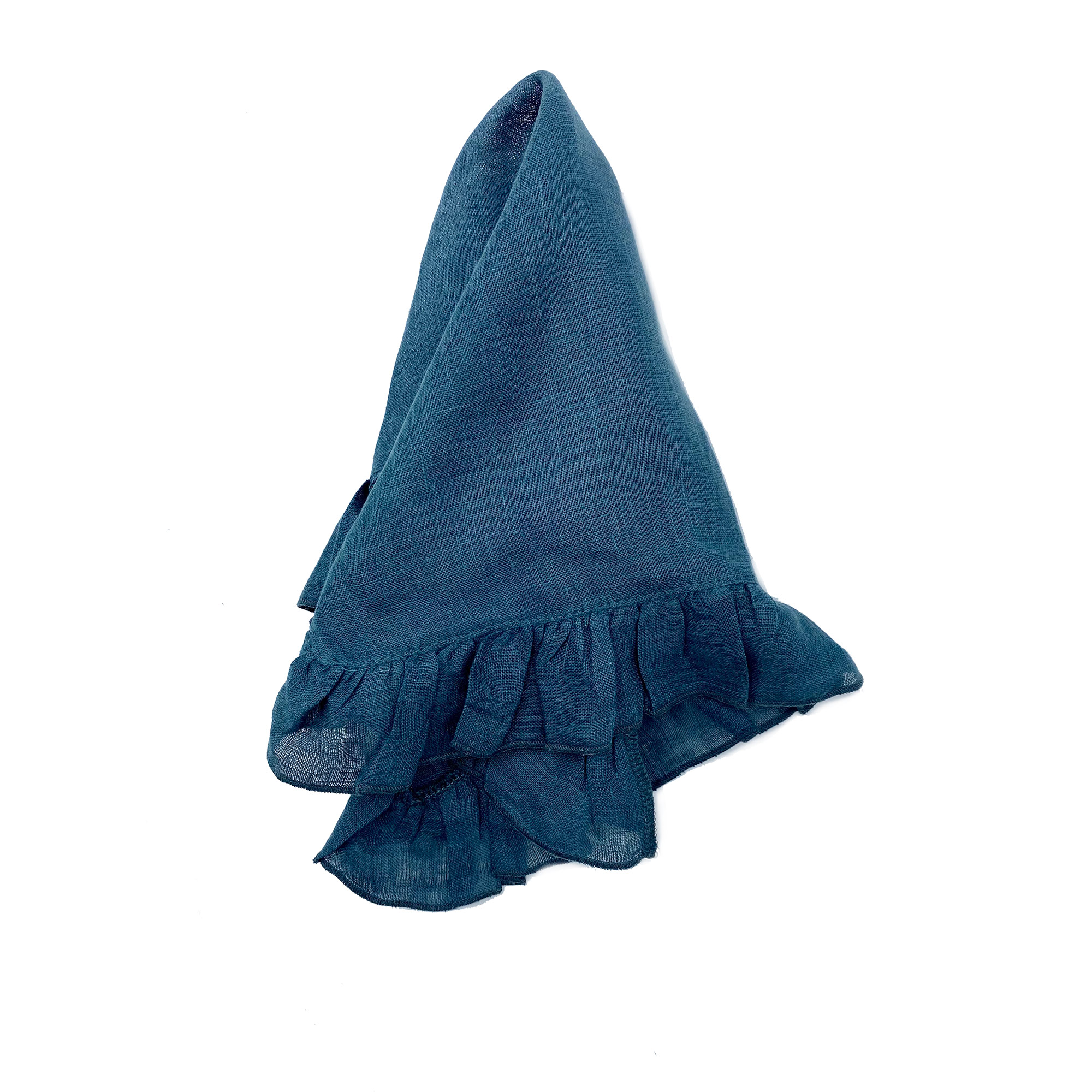 Serviette de table en lin gitane bleu intense - Canopea La Boutique
